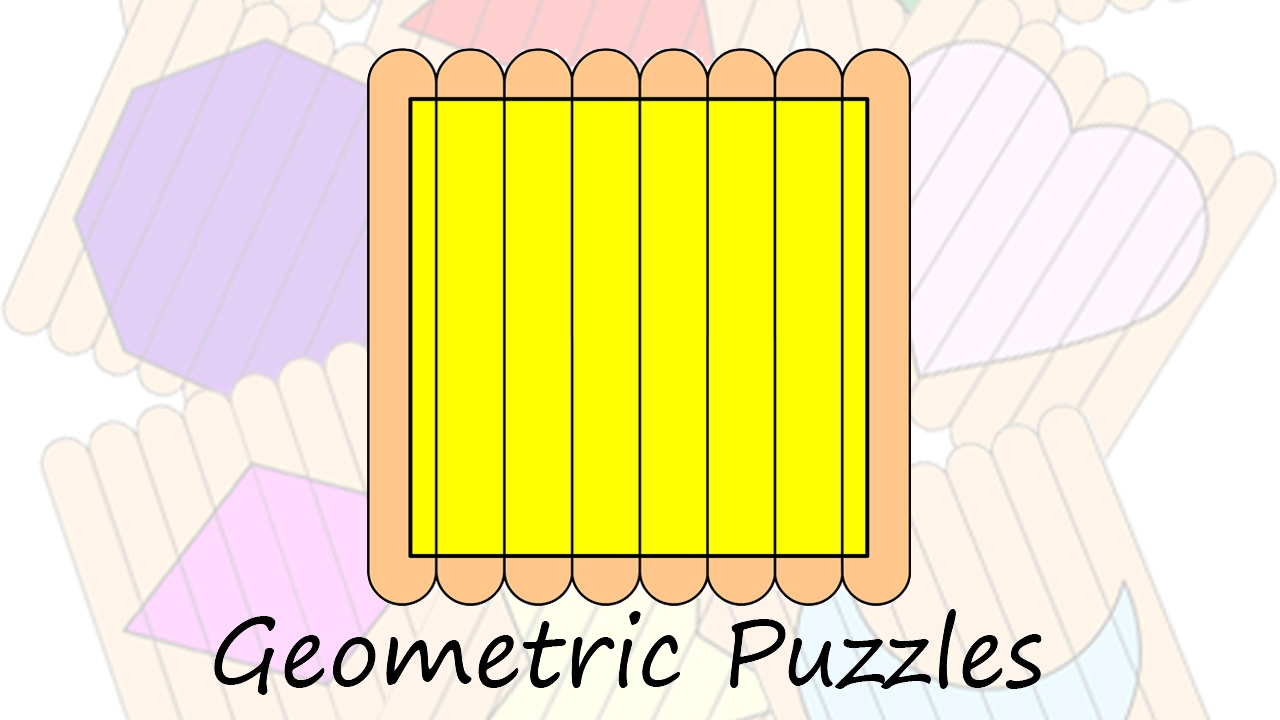 Shape puzzles with craft sticks - YouTube