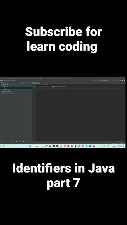 identifiers in Java part 7 #java #coding #javadeveloper #programming #javaprogrammer #sorts ...