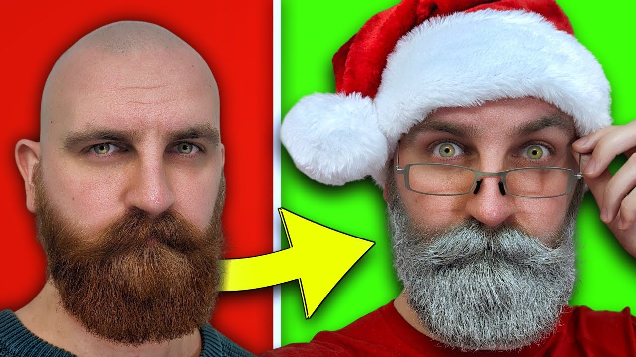How to Dye Santa Beard TEMPORARILY with No Bleach | Instant Wash - YouTube