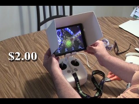 Dirt Cheap DIY Sunshade for Phantom 3 monitor - YouTube
