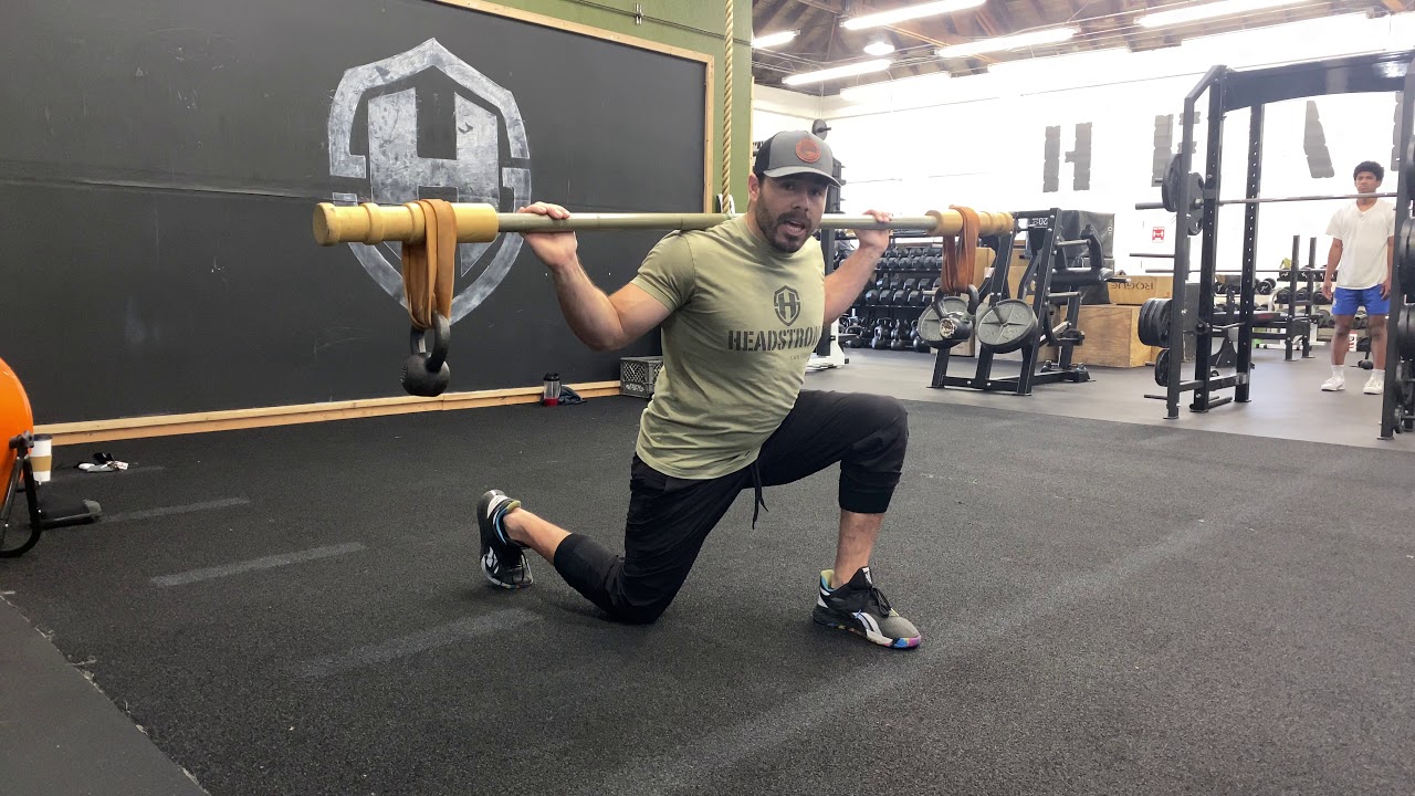 Bamboo Bar Walking Lunge - YouTube