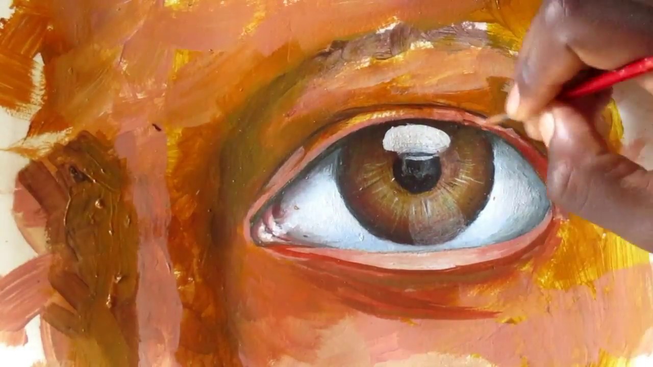 Painting an eye || ACRYLIC PAINTING techniques - YouTube