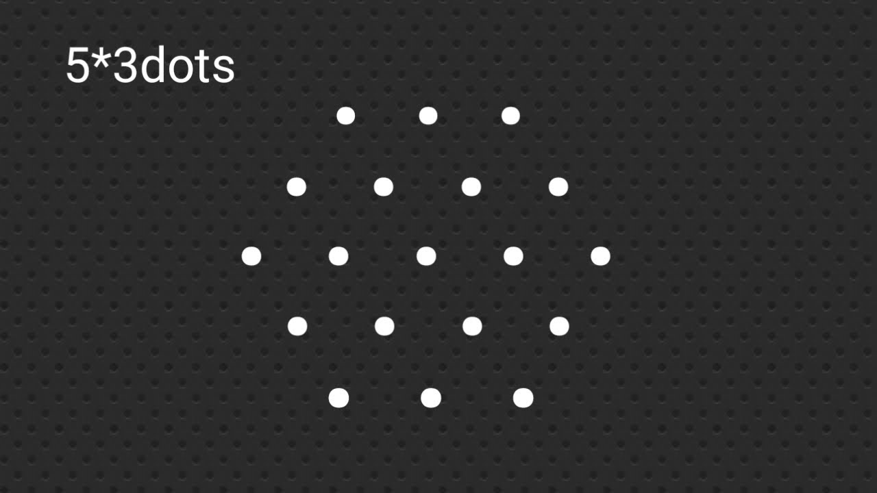 5*3dots rangoli design/ #simplerangoli #easyrangoli #dotsrangoli # ...