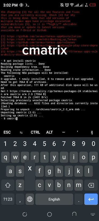 Termux Cmatrix Command Youtube