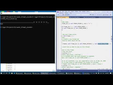14.5.3 Frame animation with sound, using playsound - YouTube