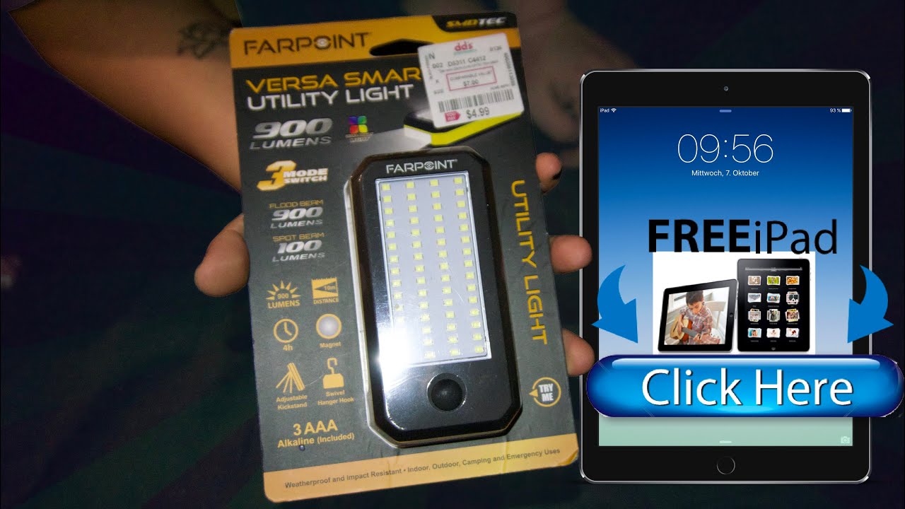 My new five dollar camera light FREE IPAD GIVEAWAY - YouTube