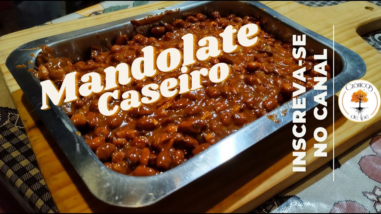 Receita de Mandolate Caseiro - "Pé de moleque" - YouTube