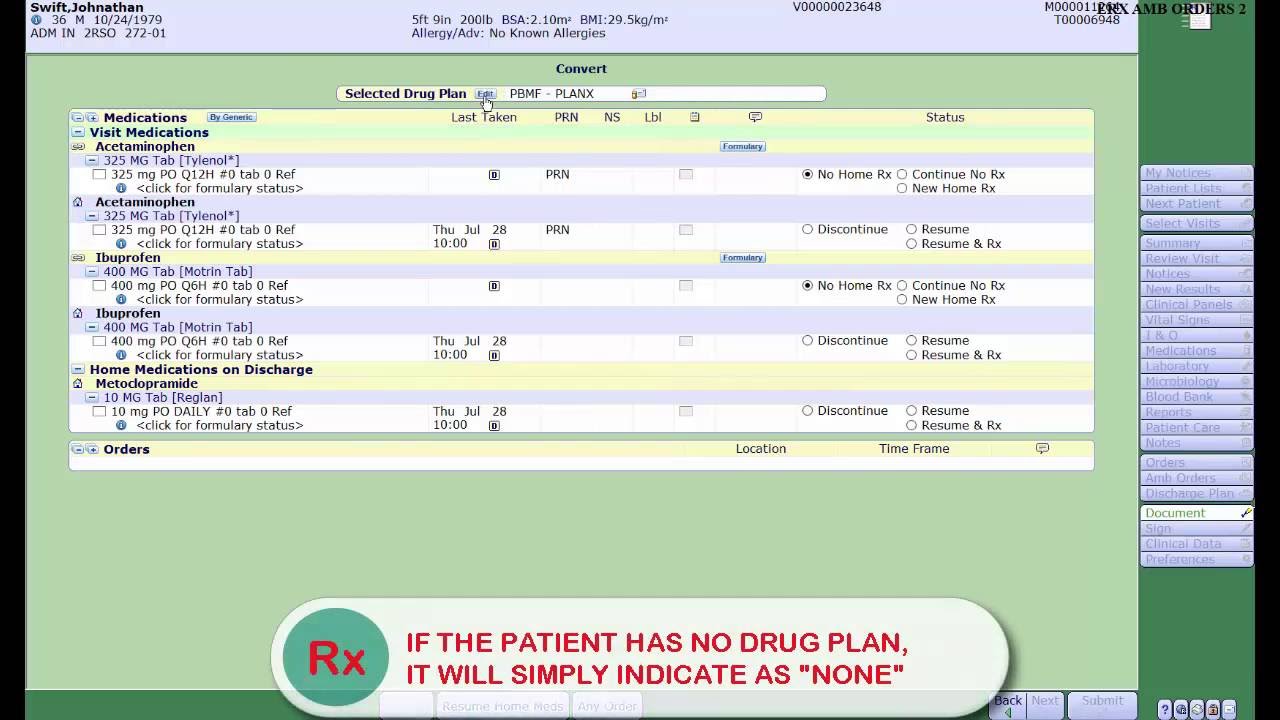 ERX MEDITECH RECONCILIATION AND AMBULATORY ORDER - YouTube