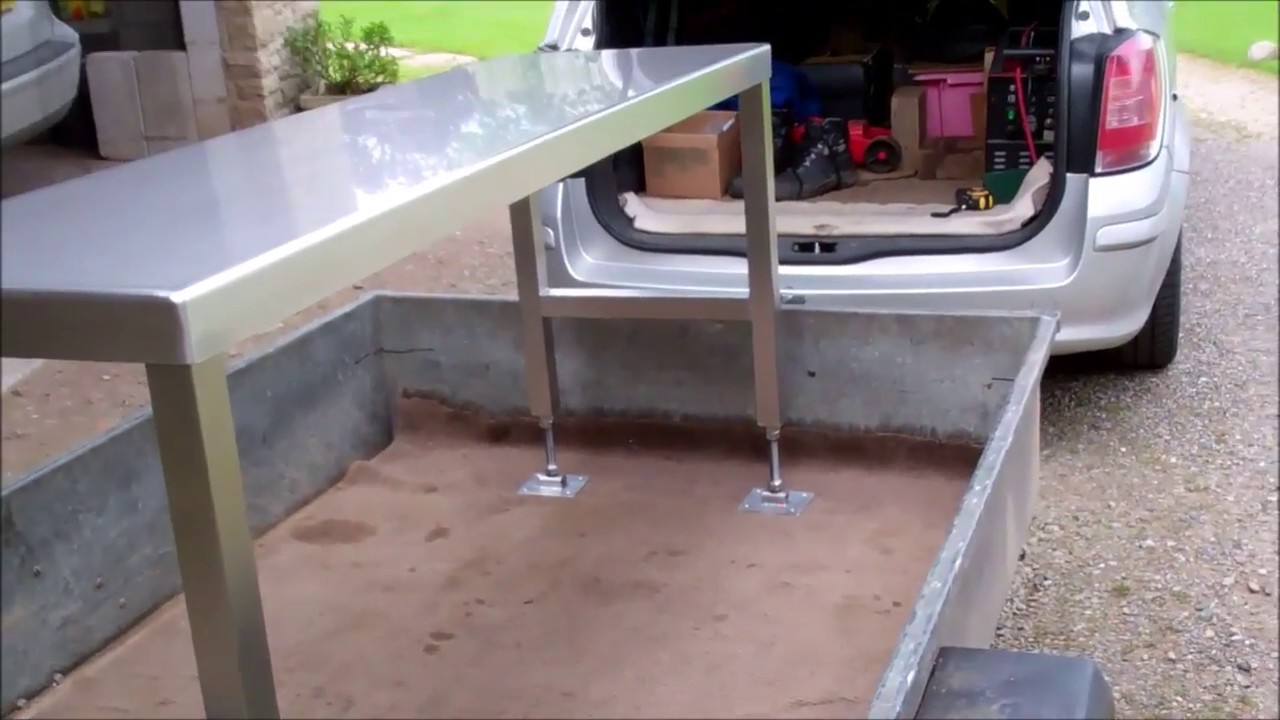 Stainless steel bench being custom made - YouTube
