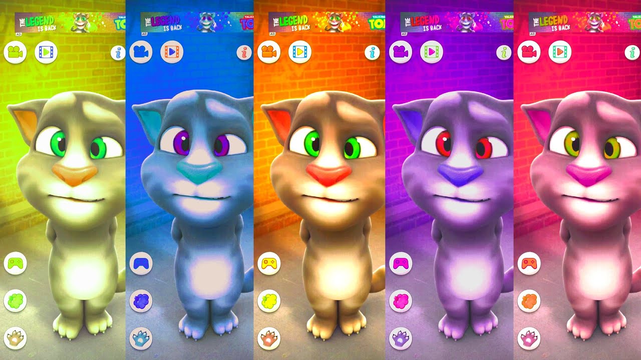 My Talking Tom colours funny movement || Talking Tom 🔴 All NEW Episodes ...