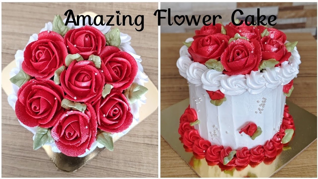 Flower Cake Decorating Tutorial | New Cake Trend | Munna Chef - YouTube
