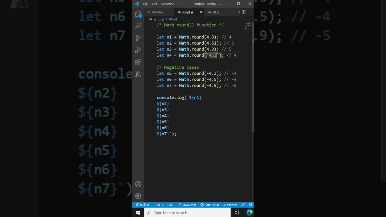 JavaScript Math Round Method JavaScript Tutorial For Beginners JavaScript Math Round Method JavaScript Tutorial For Beginners