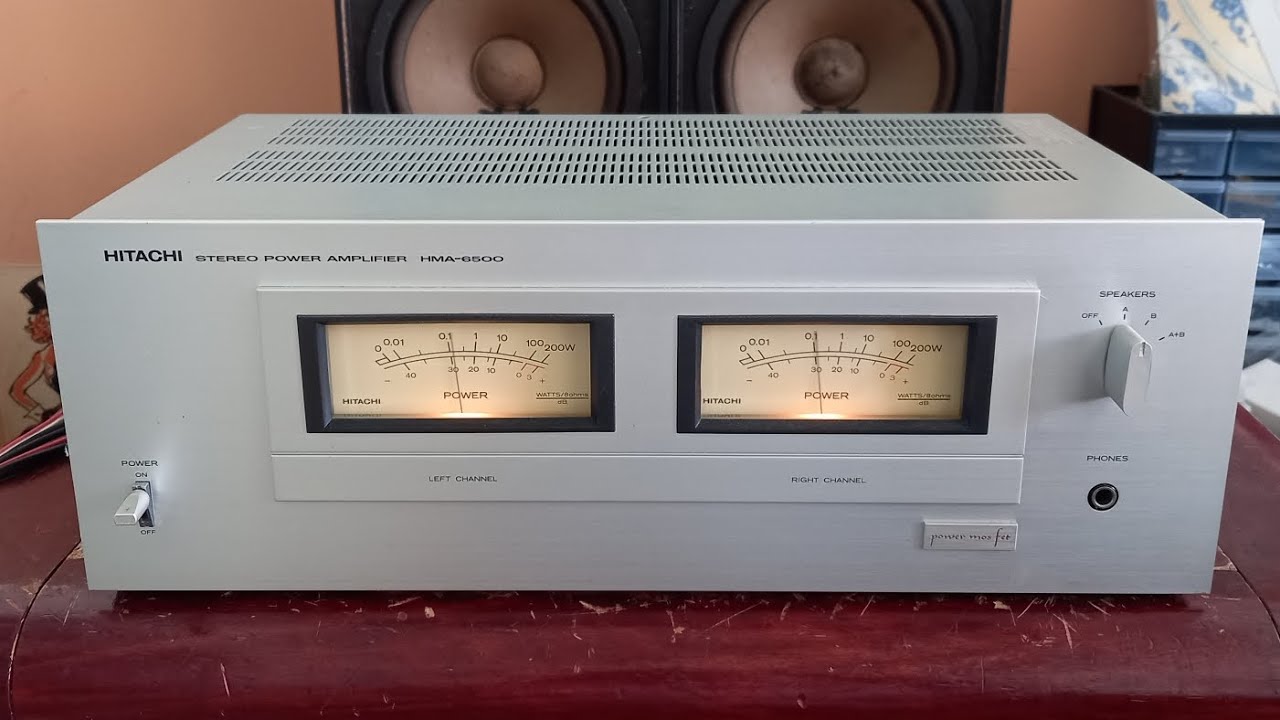 แกะดูภายในPOWER AMP MOSFET วินเทจ HITACHI HMA-6500 MADE IN JAPAN - YouTube