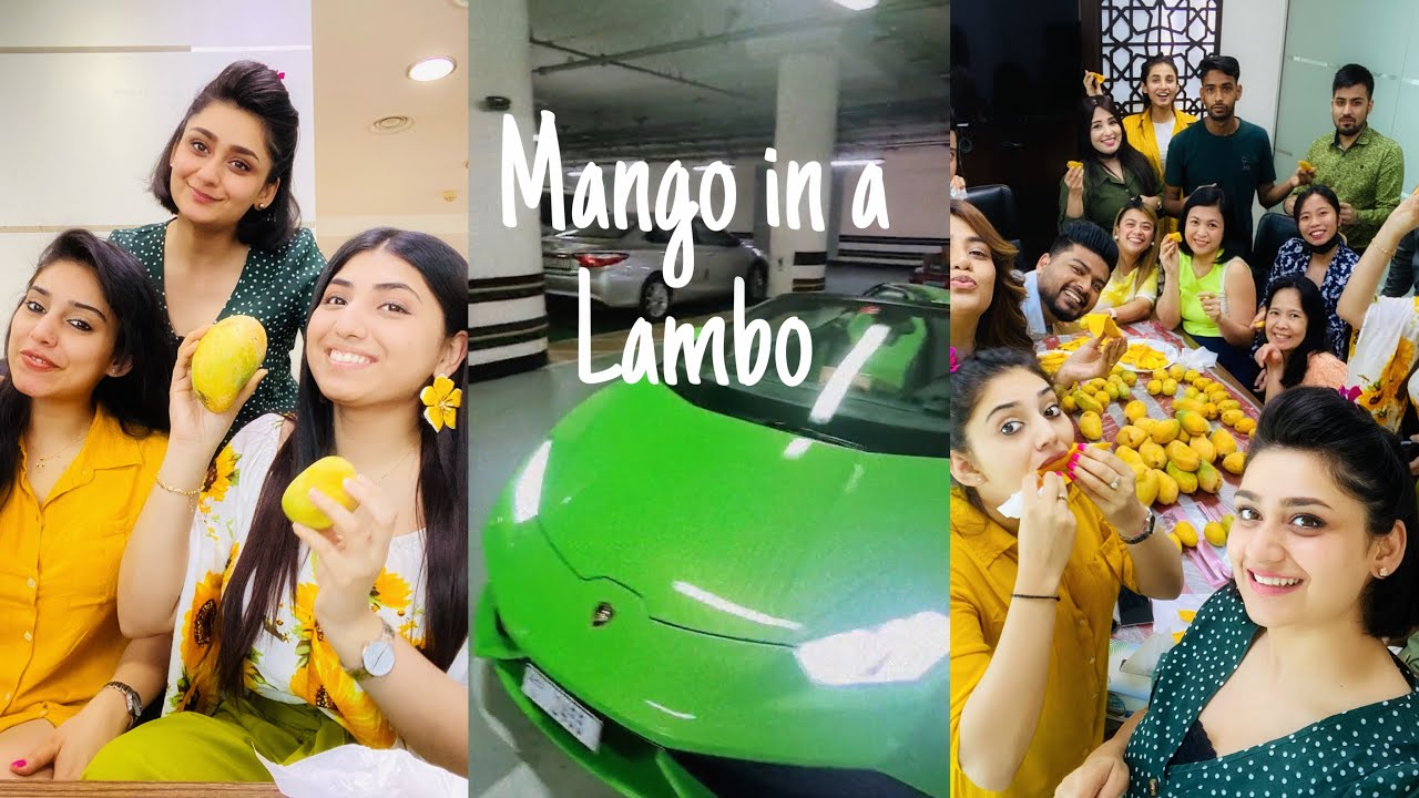 MANGOES🥭DELIVERED IN LAMBORGHINI🏎(Celebrating mango Mania in the Office ...