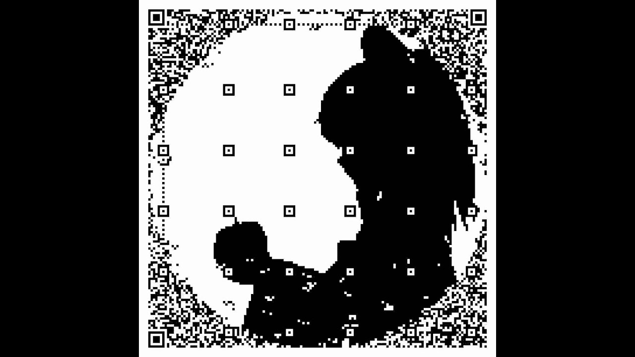 Bad Apple but every frame is a QR Code - YouTube