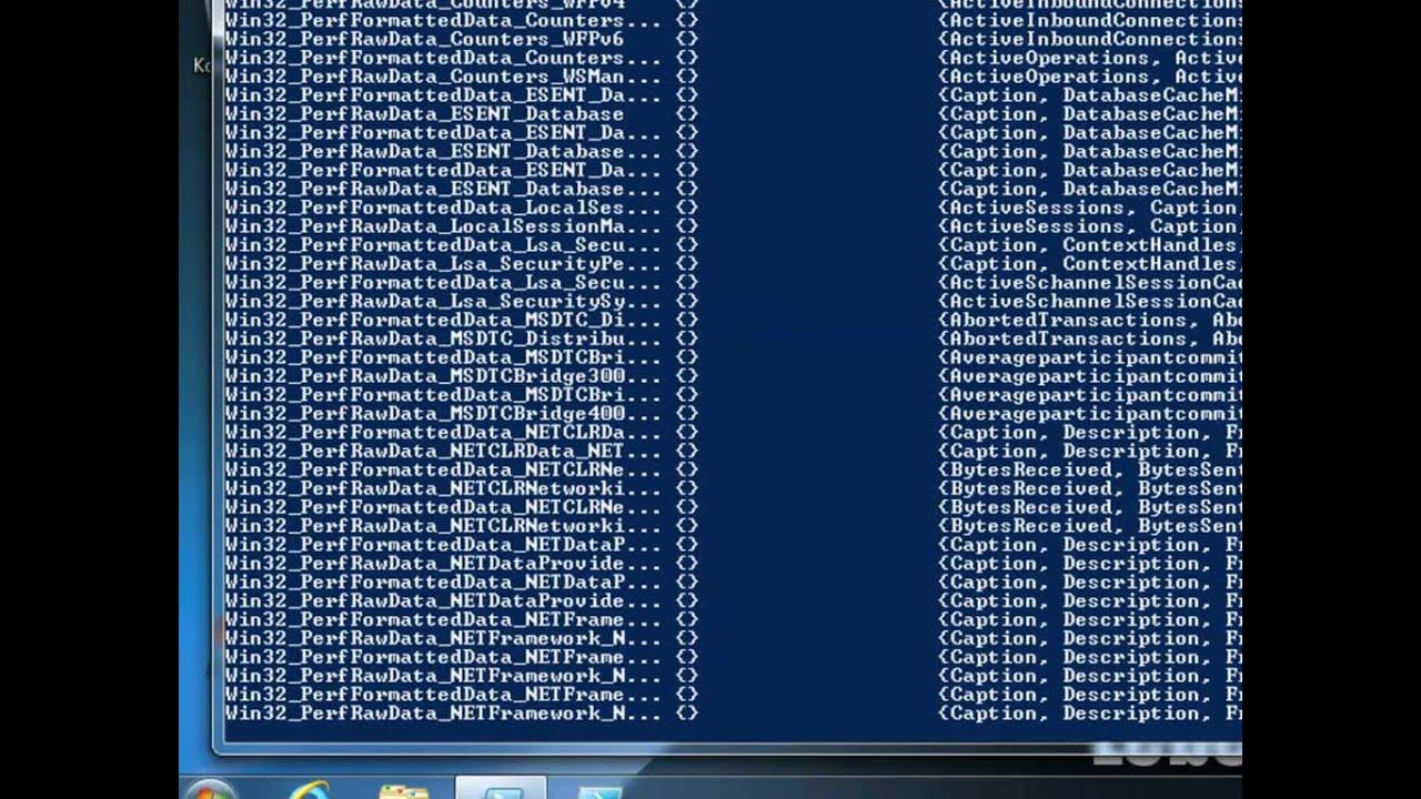 WMI объекты в Windows PowerShell 2.0 - YouTube