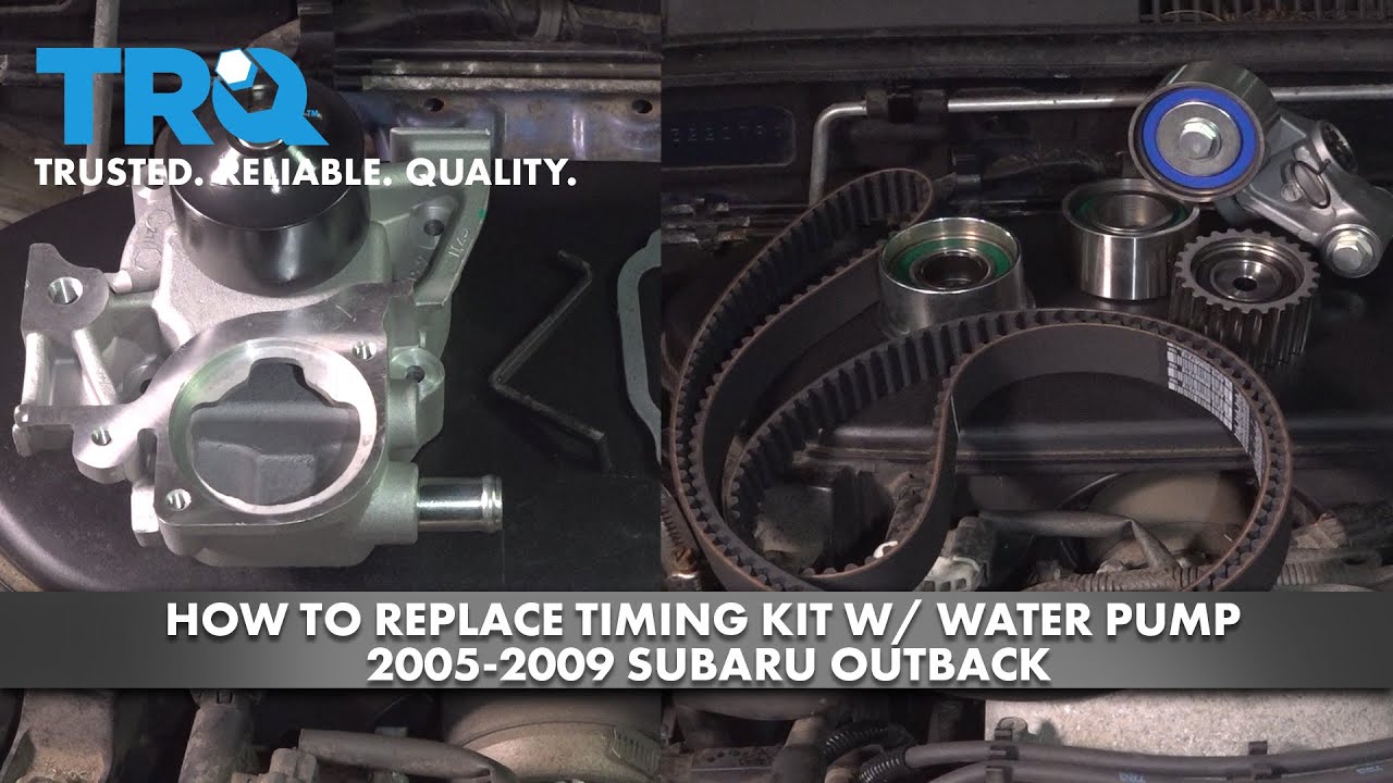 How to Replace Timing Belt Kit w/ Water Pump 2004-2009 Subaru Outback ...