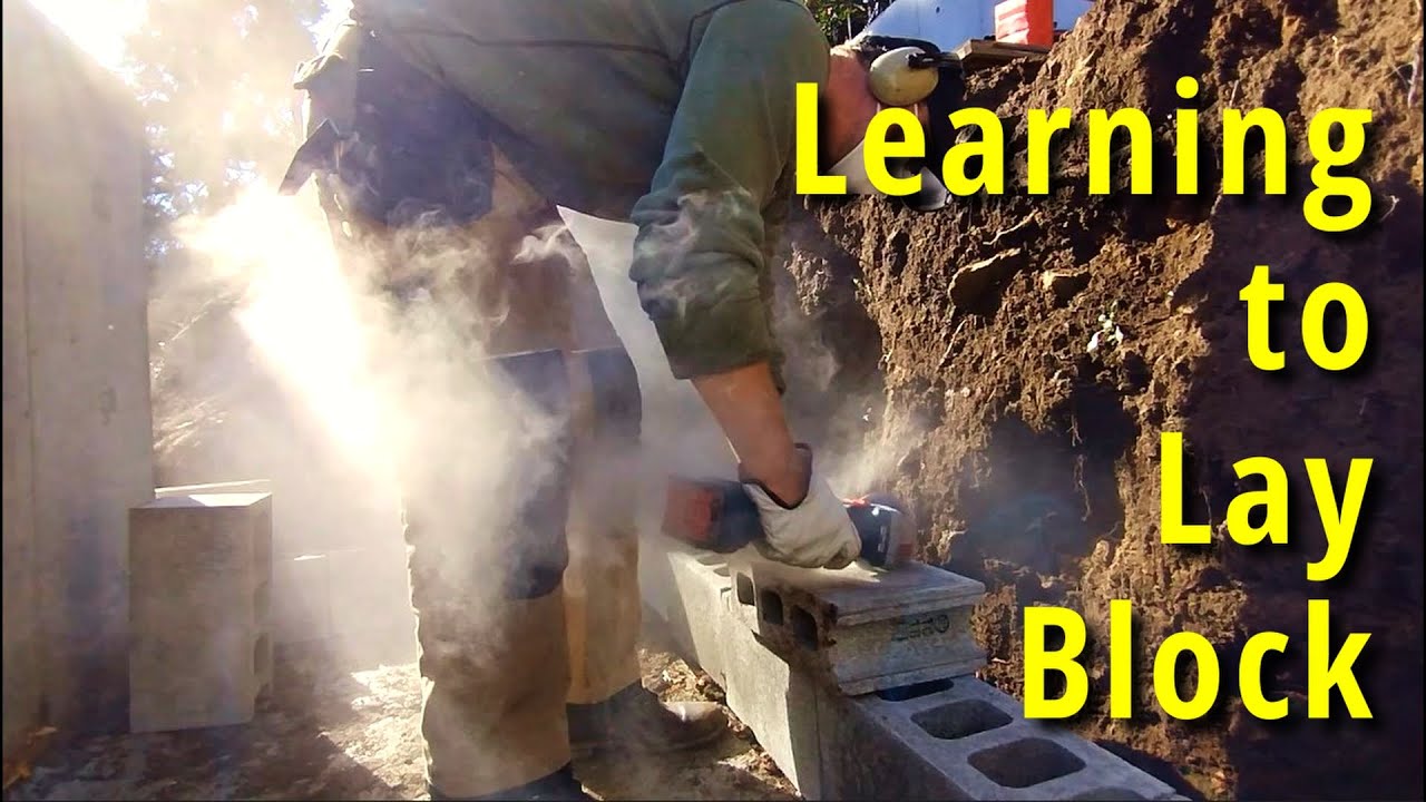 Learning To Lay Block; Building Secret Room (S4E33, Part 1) DIY ...