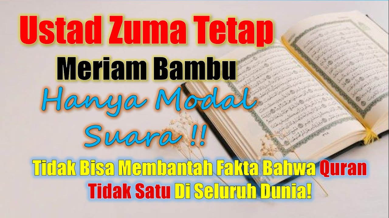 1. Ustad Zuma Tetap Meriam Bambu - Modal Suara !! Tidak Mampu Membantah ...