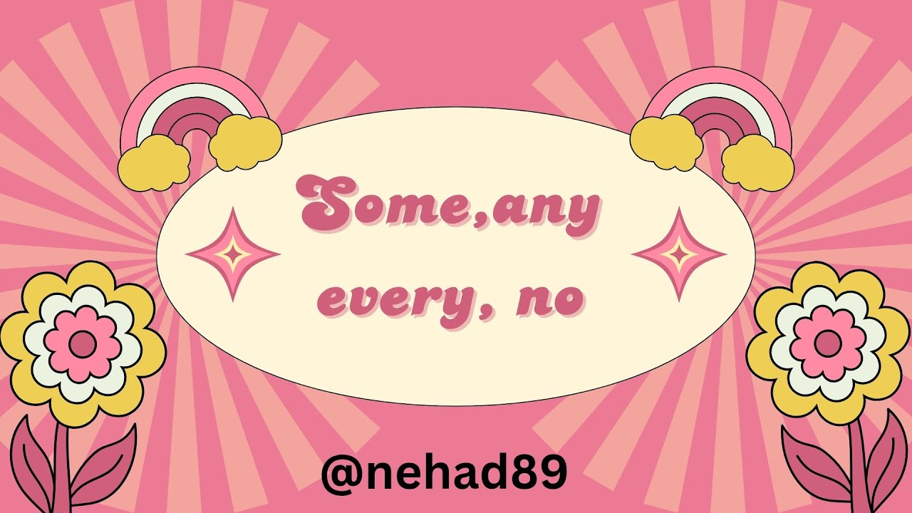 Indefinite Pronouns-Some,any, every, no - YouTube