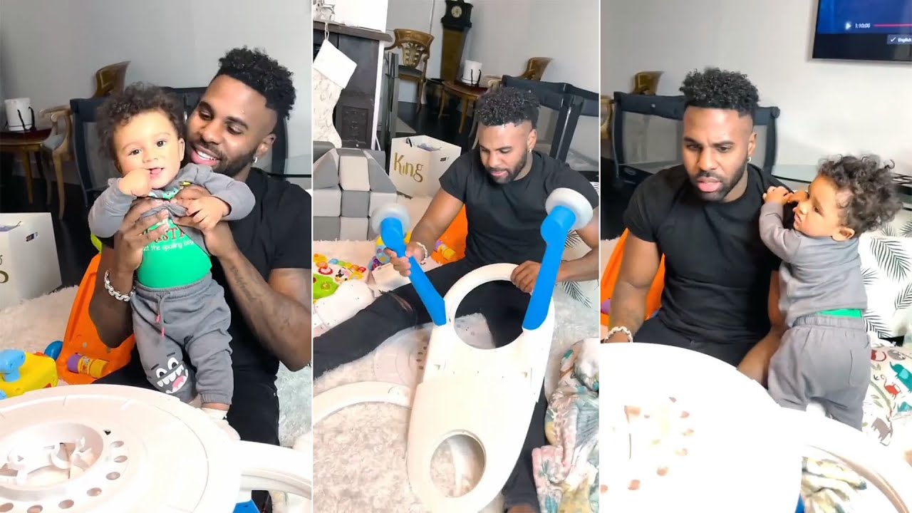 Aww! | Jason Derulo and His Baby Boy Jason King Getting the Job Done ...