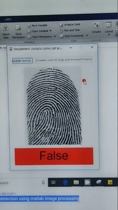 Fingerprint Liveness detection using matlab image processing - YouTube