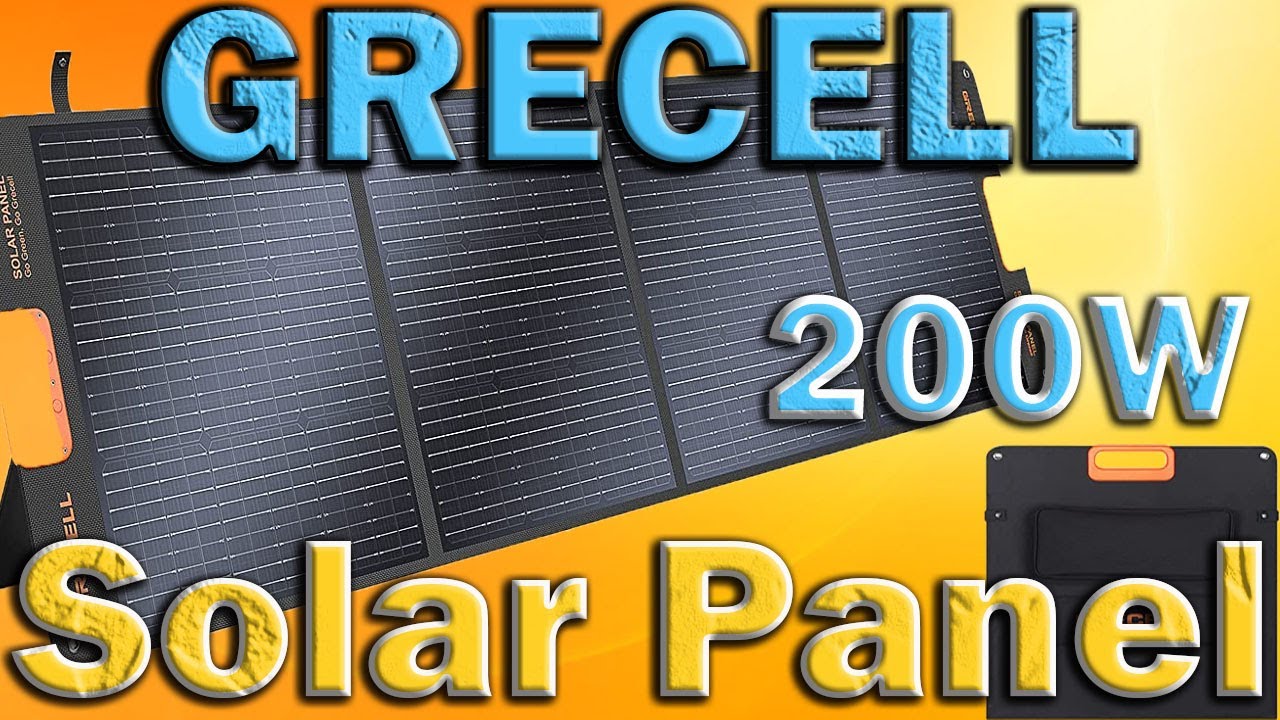 GRECELL 200W Portable Solar Panel for Power Station - YouTube