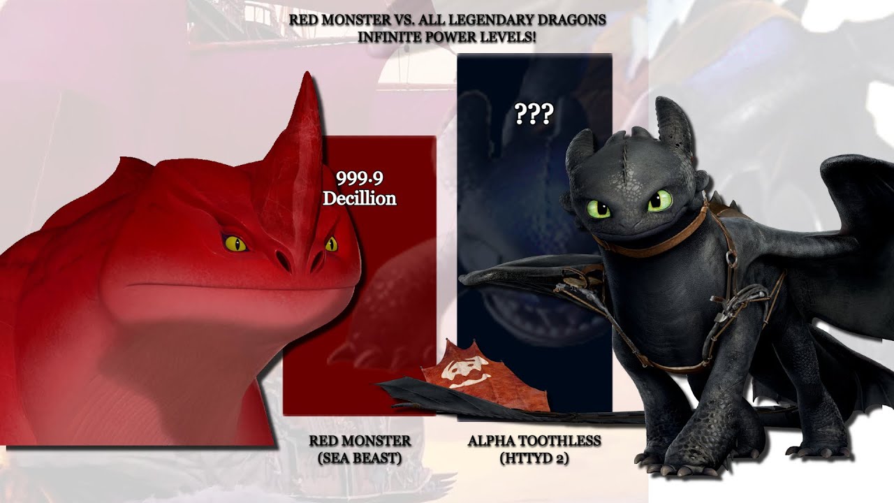 Red Bluster (Sea Beast) vs. Legendary Dragons (httyd) Infinite power ...