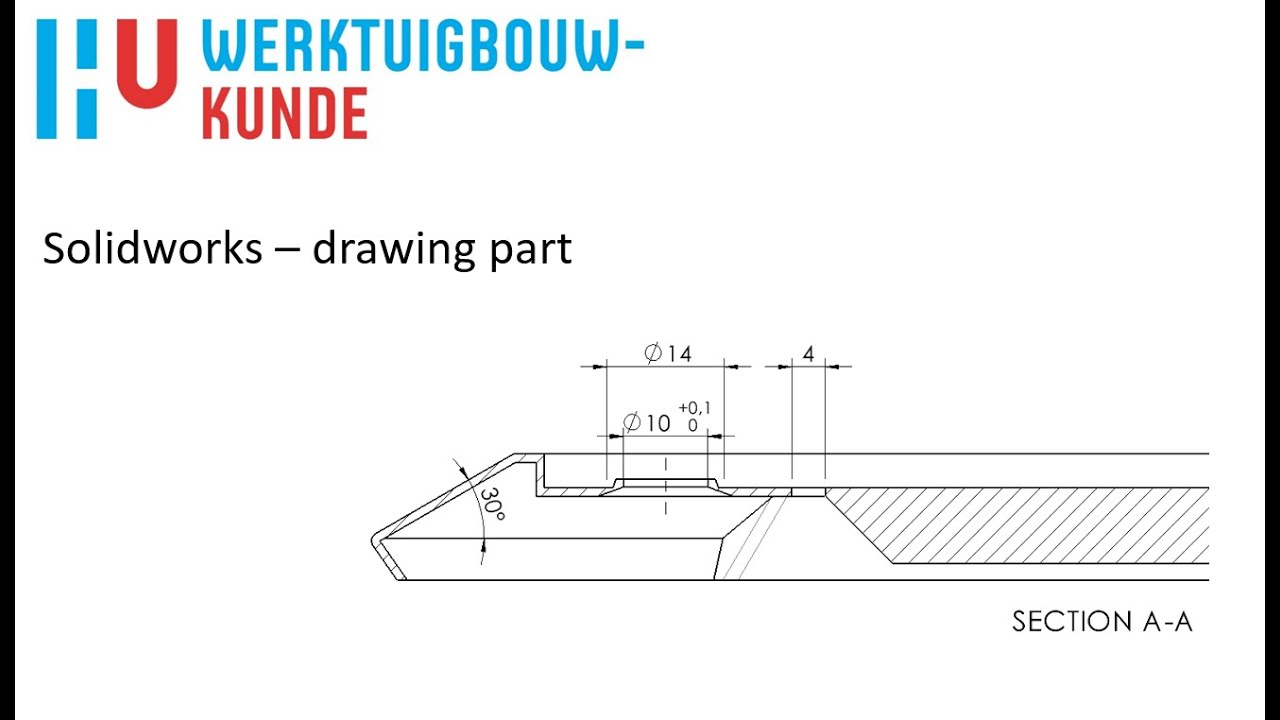 Solidworks college 5 - drawing part - YouTube
