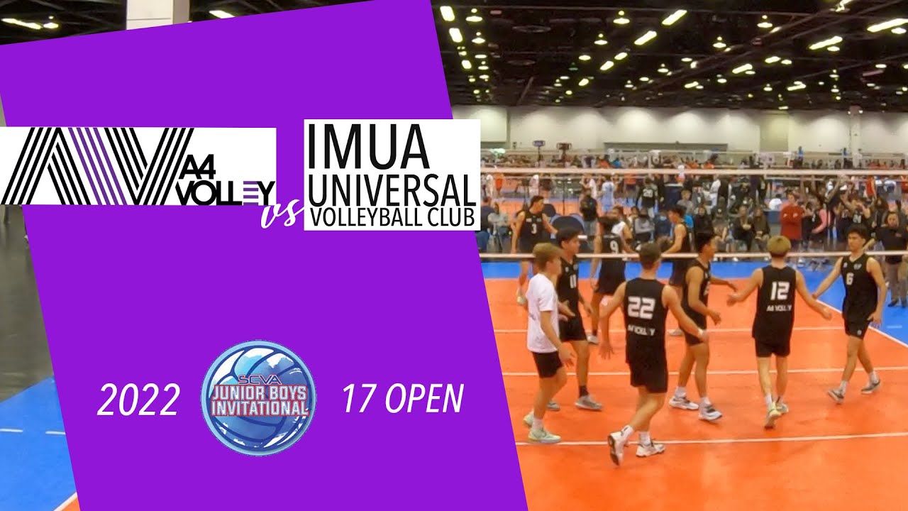 A4 Volley 17-Tyler vs IMUA UVC 17UA . 2022 SCVA Junior Boys ...