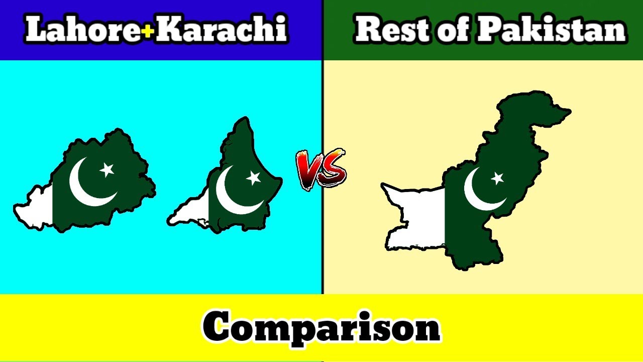 Let's Compare Lahore+Karachi VS Rest of Pakistan | Country Comparison ...