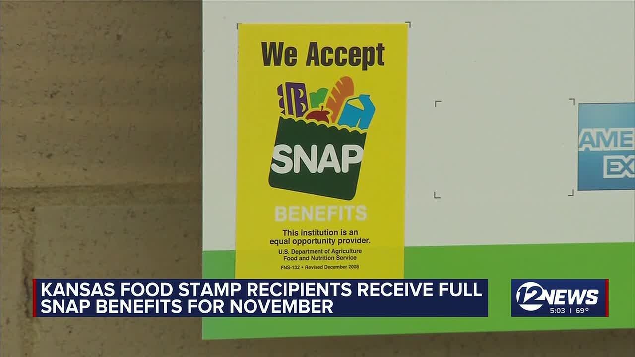 Kansas food stamp recipients receive full snap benefits for November ...