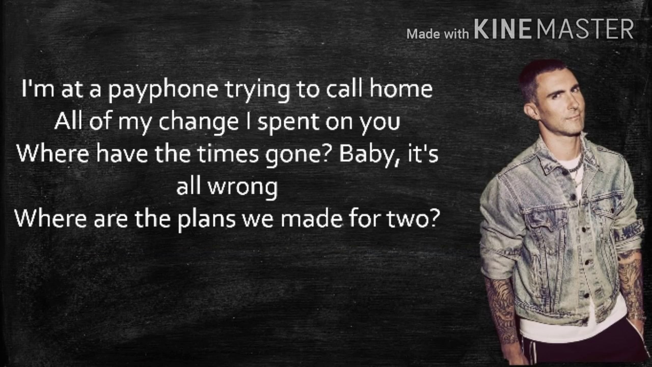 Payphone - (Adam Levine ft Wiz Khalifa) Lyric video - YouTube