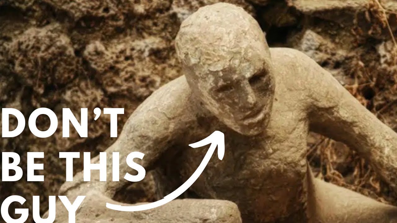 People Running From Mount Vesuvius