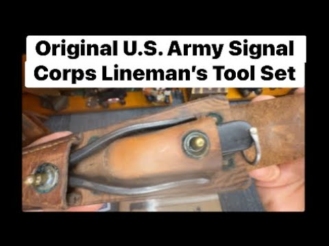 Original U.S. Army Signal Corps Lineman’s Tool Set CS-34 Leather Pouch ...