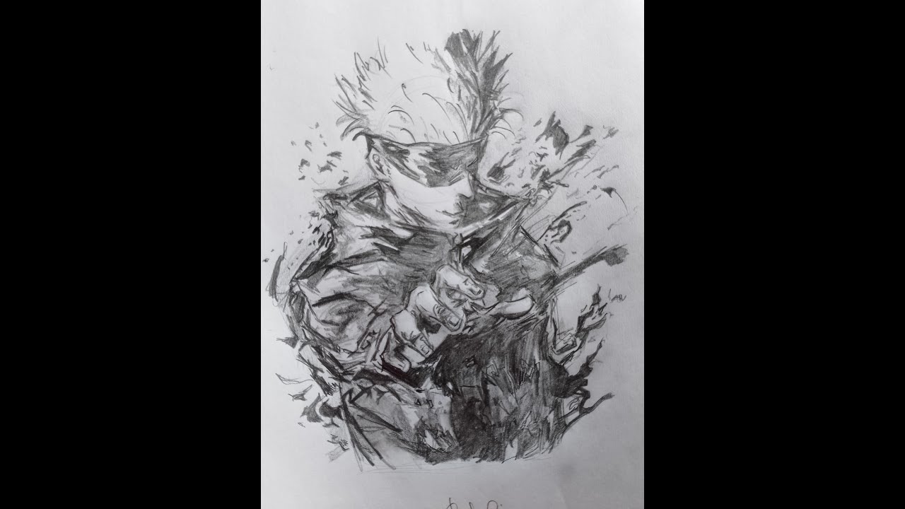 Quick & rough sketch of Gojo - YouTube