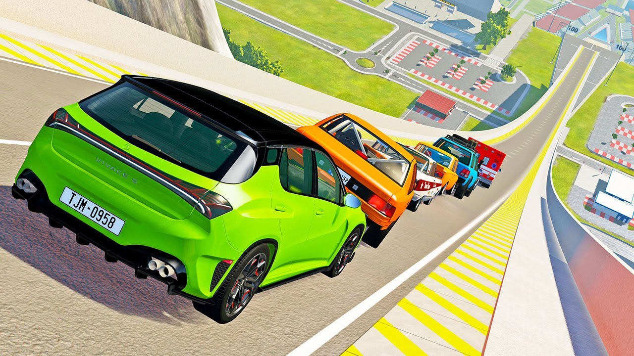 MULTIPLAYER Car Jump Arena Long Jumping! 14 Car Jumping & Crashing ...