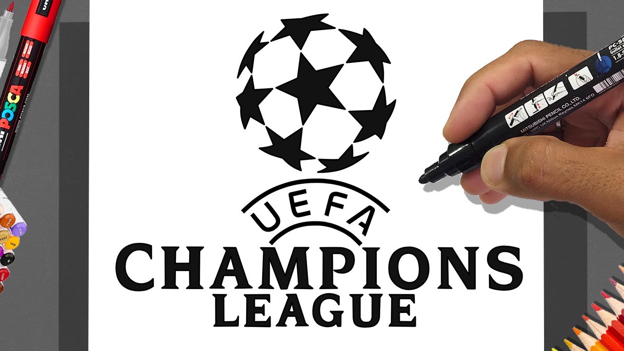 How to Draw Champions League UEFA (LOGO) - YouTube