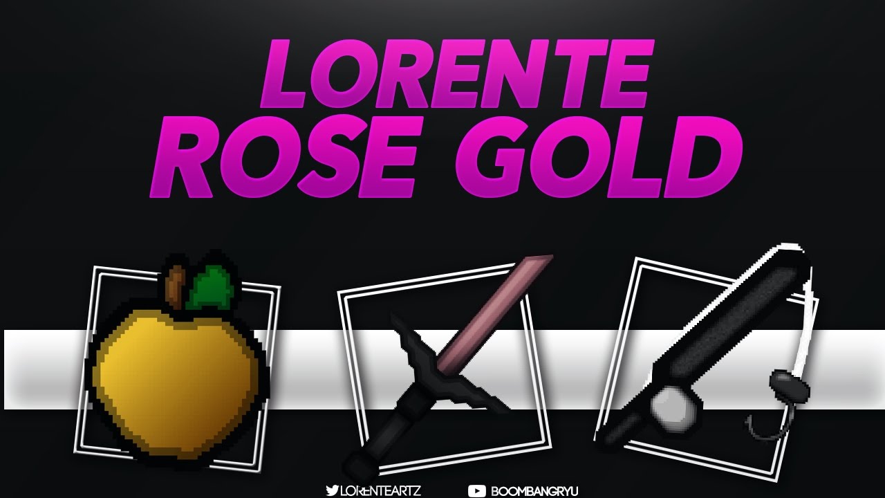 Minecraft PvP Resource Pack - Lorente Rose Gold Pack - UHC/Kohi - YouTube