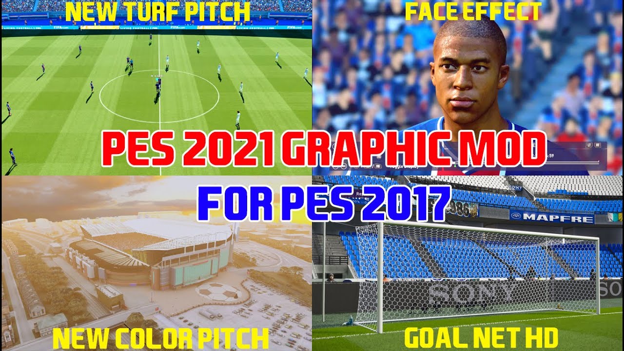 PES 2017 Graphics Mod Like PES 2021 Compatible With All Patch - YouTube