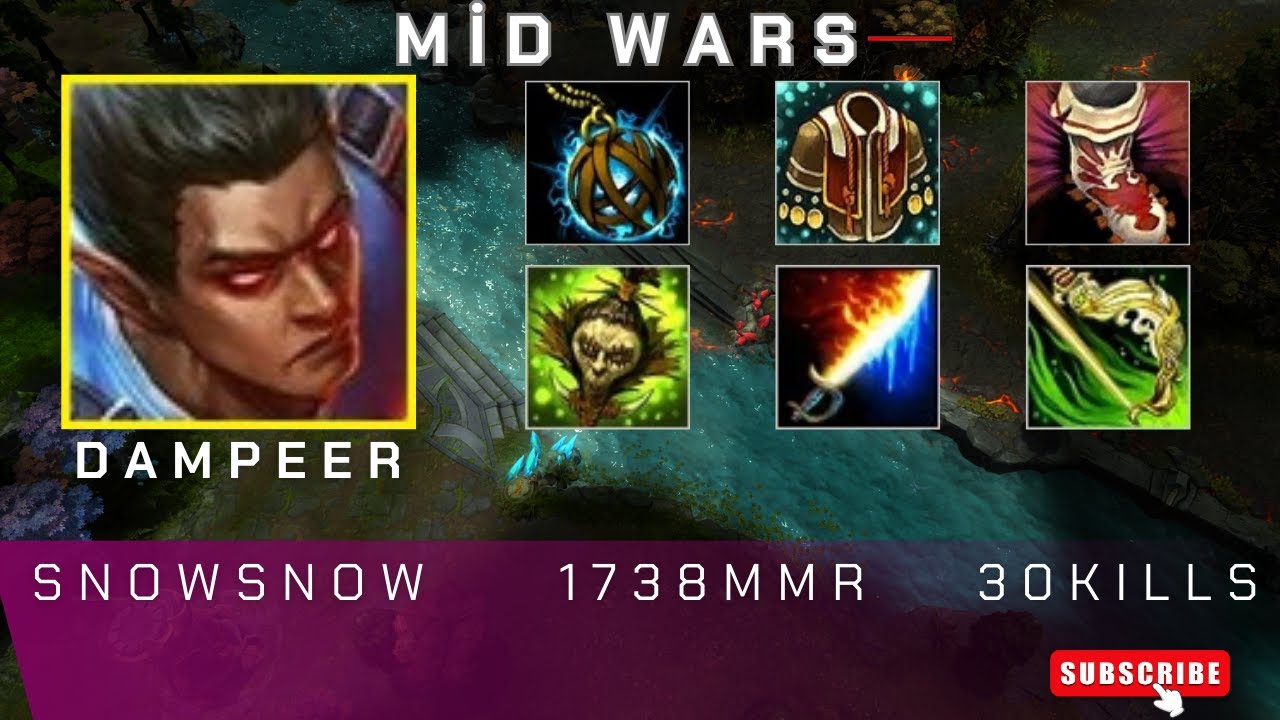 HoN | Mid Wars | Dampeer | snowsnow | 1738 MMR - YouTube