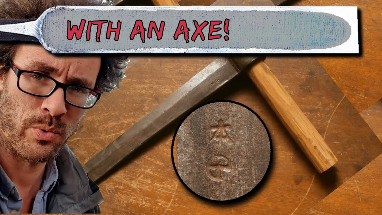 How to make a Japanese riving brake with an axe! - YouTube