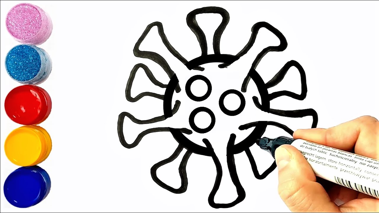 CORONAVIRUS DRAWING | How to Draw Covid 19 - YouTube