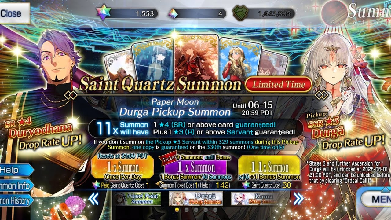 Fate Grand Order Durga pickup summon part 2 can I get np2 - YouTube