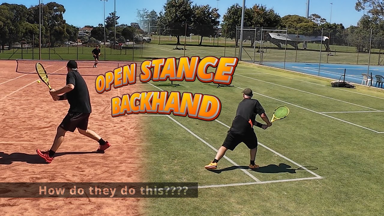Can I learn to hit an open stance backhand??😕 at my age 🙈 - YouTube