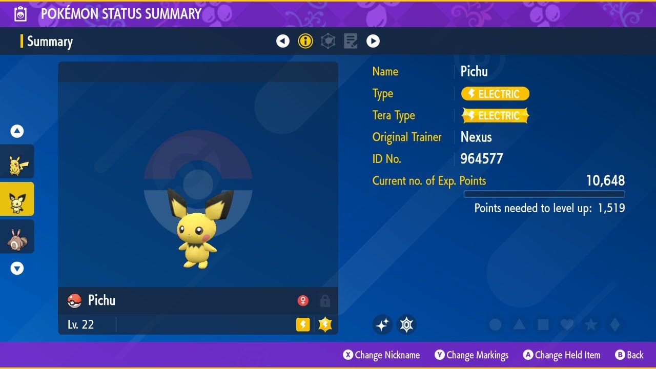 Shiny Pichu in Violet from an Event Outbreak - YouTube