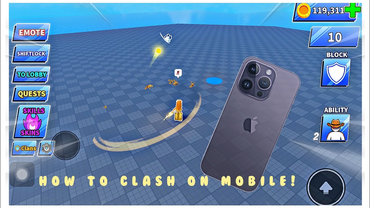 How to Clash on Mobile | Blade ball - YouTube
