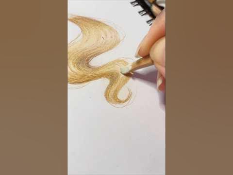 Волосы цветными карандашами - YouTube