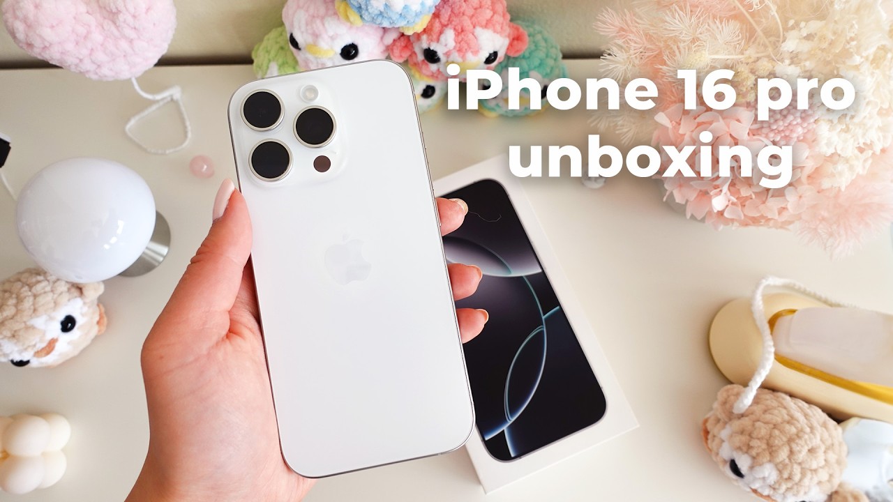 iPhone 16 Pro UNBOXING ASMR, setup, TIPS + case accessories! iOS 18📱 ...