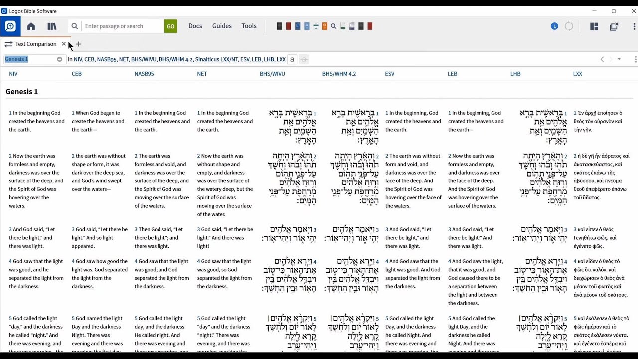 Text Comparison in Logos 8 (DIY Parallels) - YouTube